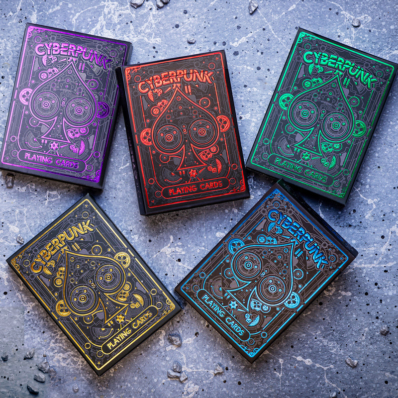 Neon-lit Cyberpunk Playing Cards | Talking Point Cards